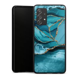 DeinDesign Galaxy A52s 5G Handy Silikon H&uuml;lle Case schwarz Handyh&uuml;lle Glitzer Marble Gemstone