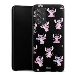 DeinDesign Galaxy A52s 5G Handy Silikon H&uuml;lle Case schwarz Handyh&uuml;lle Angel Lilo & Stitch Disney