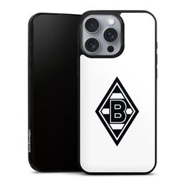 DeinDesign iPhone 16 Pro Max Handy Slim Case extra d&uuml;nn Silikon Handyh&uuml;lle schwarz H&uuml;lle Logo Borussia M&ouml;nchengladbach Gladbach Silikon Slim Case