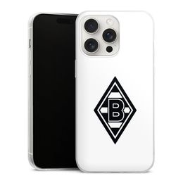 DeinDesign iPhone 15 Pro Max Handy Slim Case Silikon Handyh&uuml;lle transparent H&uuml;lle extra d&uuml;nn Logo Borussia M&ouml;nchengladbach Gladbach Silikon Slim Case