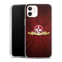 DeinDesign iPhone 12 Handy Silikon H&uuml;lle Case transparent Handyh&uuml;lle 1. Fc Kaiserslautern Official Licensed Product Logo Silikon Case