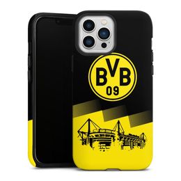 DeinDesign iPhone 13 Pro Max Handy Panzer Handyh&uuml;lle robuste Outdoor H&uuml;lle Schutzh&uuml;lle matt Borussia Dortmund Stadium Bvb Tough Case
