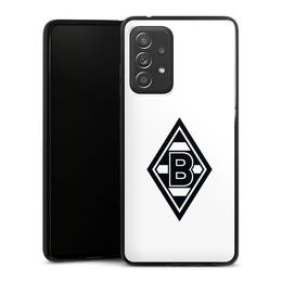 DeinDesign Galaxy A52s 5G Handy Slim Case extra d&uuml;nn Silikon Handyh&uuml;lle schwarz H&uuml;lle Gladbach Borussia M&ouml;nchengladbach Logo Silikon Slim Case