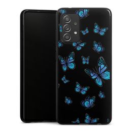 DeinDesign Galaxy A52s 5G Handy Silikon H&uuml;lle Case schwarz Handyh&uuml;lle Transparent Muster Butterfly