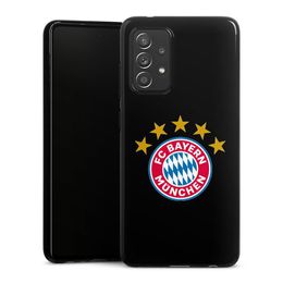 DeinDesign Galaxy A52s 5G Handy Silikon H&uuml;lle Case schwarz Handyh&uuml;lle Fc Bayern M&uuml;nchen Fcb Star