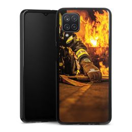 DeinDesign Galaxy A12 Handy Silikon H&uuml;lle Case schwarz Handyh&uuml;lle Life Saver Fire Fighters Fire Fighter