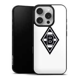 DeinDesign iPhone 16 Pro Handy Slim Case extra d&uuml;nn Silikon Handyh&uuml;lle schwarz H&uuml;lle Logo Borussia M&ouml;nchengladbach Gladbach Silikon Slim Case