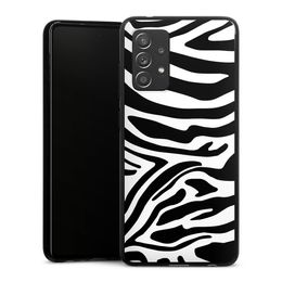 DeinDesign Galaxy A52s 5G Handy Silikon H&uuml;lle Case schwarz Handyh&uuml;lle Animal Look Zebra Animal Print