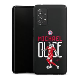 DeinDesign Galaxy A52s 5G Handy Silikon H&uuml;lle Case schwarz Handyh&uuml;lle Fc Bayern M&uuml;nchen Michael Olise Official Licensed Product