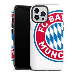 DeinDesign iPhone 13 Pro Max Handy Panzer Handyh&uuml;lle robuste Outdoor H&uuml;lle Schutzh&uuml;lle matt Logo Fc Bayern M&uuml;nchen Fcb Tough Case