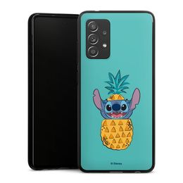 DeinDesign Galaxy A52s 5G Handy Silikon H&uuml;lle Case schwarz Handyh&uuml;lle Disney Lilo & Stitch Pineapple