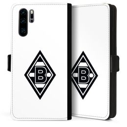 DeinDesign Huawei P30 Pro Handy Klapph&uuml;lle Handyh&uuml;lle aus Kunst Leder schwarz Flip Case Logo Borussia M&ouml;nchengladbach Gladbach Sideflip mit langer Lasche