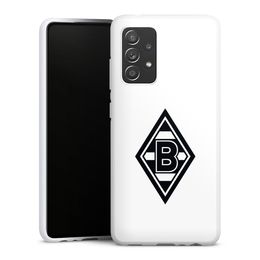 DeinDesign Galaxy A52s 5G Handy Silikon H&uuml;lle Case wei&szlig; Handyh&uuml;lle Gladbach Borussia M&ouml;nchengladbach Logo Silikon Case