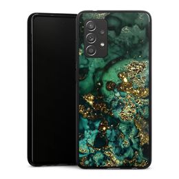 DeinDesign Galaxy A52s 5G Handy Silikon H&uuml;lle Case schwarz Handyh&uuml;lle Muster Glitzer Marble