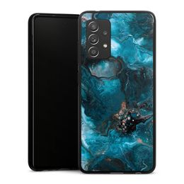 DeinDesign Galaxy A52s 5G Handy Silikon H&uuml;lle Case schwarz Handyh&uuml;lle Ocean Blue Marble