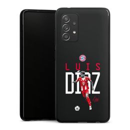 DeinDesign Galaxy A52s 5G Handy Silikon H&uuml;lle Case schwarz Handyh&uuml;lle Official Licensed Product Luis Diaz Fc Bayern M&uuml;nchen