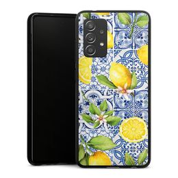 DeinDesign Galaxy A52s 5G Handy Silikon H&uuml;lle Case schwarz Handyh&uuml;lle Muster Greece Lemon