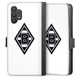 DeinDesign Galaxy A32 4G Handy Klapph&uuml;lle Handyh&uuml;lle aus Kunst Leder schwarz Flip Case Logo Borussia M&ouml;nchengladbach Gladbach Sideflip mit Lasche
