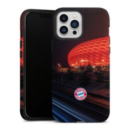 DeinDesign iPhone 13 Pro Max Handy Panzer Handyh&uuml;lle robuste Outdoor H&uuml;lle Schutzh&uuml;lle matt Fc Bayern M&uuml;nchen Stadium Fcb Tough Case