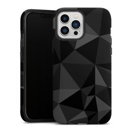 DeinDesign iPhone 13 Pro Max Handy Panzer Handyh&uuml;lle robuste Outdoor H&uuml;lle Schutzh&uuml;lle matt Abstract Muster Geometric Tough Case