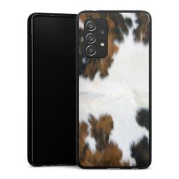 DeinDesign Galaxy A52s 5G Handy Silikon H&uuml;lle Case schwarz Handyh&uuml;lle Fur Cow Skin Cow