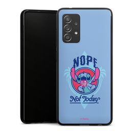 DeinDesign Galaxy A52s 5G Handy Silikon H&uuml;lle Case schwarz Handyh&uuml;lle Sayings Lilo & Stitch Disney