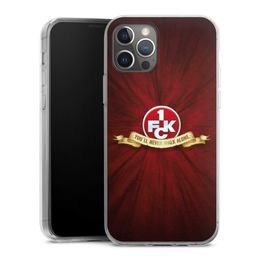 DeinDesign iPhone 12 Pro Handy Silikon H&uuml;lle Case transparent Handyh&uuml;lle 1. Fc Kaiserslautern Official Licensed Product Logo Silikon Case