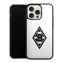DeinDesign iPhone 15 Pro Max Handy Gallery Case Handyh&uuml;lle 9H Geh&auml;rtetes Glas R&uuml;ckseite H&uuml;lle Logo Borussia M&ouml;nchengladbach Gladbach Gallery Case