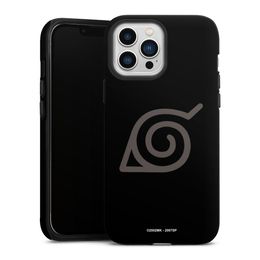DeinDesign iPhone 13 Pro Max Handy Panzer Handyh&uuml;lle robuste Outdoor H&uuml;lle Schutzh&uuml;lle matt Naruto Shippuden Konoha Logo Tough Case