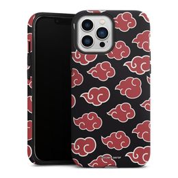 DeinDesign iPhone 13 Pro Max Handy Panzer Handyh&uuml;lle robuste Outdoor H&uuml;lle Schutzh&uuml;lle matt Naruto Shippuden Pattern Akatsuki Tough Case