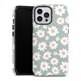 DeinDesign iPhone 13 Pro Max Handy Panzer Handyh&uuml;lle robuste Outdoor H&uuml;lle Schutzh&uuml;lle matt Daisy Muster Flowers Tough Case