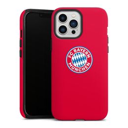 DeinDesign iPhone 13 Pro Max Handy Panzer Handyh&uuml;lle robuste Outdoor H&uuml;lle Schutzh&uuml;lle matt Fc Bayern M&uuml;nchen Fcb Logo Tough Case