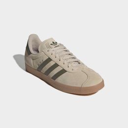 Herren Sneaker "GAZELLE", adidas originals, Gr. 44khaki three, olive strata, gum4, Leder, Synthetik, Schuhe