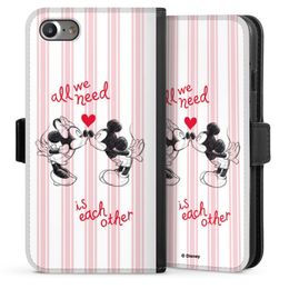 DeinDesign iPhone 8 Handy Klapph&uuml;lle Handyh&uuml;lle aus Kunst Leder schwarz Flip Case Disney Love Sideflip mit Lasche