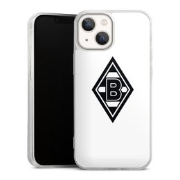 DeinDesign iPhone 13 Mini Handy Slim Case Silikon Handyh&uuml;lle transparent H&uuml;lle extra d&uuml;nn Logo Borussia M&ouml;nchengladbach Gladbach Silikon Slim Case