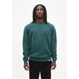 Cleptomanicx Herren Strickpullover "Soft"gr&uuml;n, Gr. XS, unifarben, 27% Baumwolle, 4% Elasthan, 40% Wolle, 29% Polyester, Pullover, mit