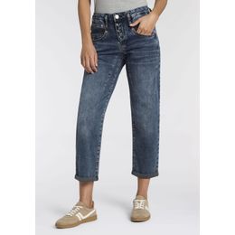 Herrlicher Damen Boyfriend-Jeans "Shyra Tap Denim Light"oceanside, Gr. 27, Denim/Jeans, Obermaterial: 98% Baumwolle, 2% Elasthan, Jeans, im Straight