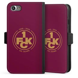 DeinDesign iPhone SE (2020) Handy Klapph&uuml;lle Handyh&uuml;lle aus Kunst Leder schwarz Flip Case 125 Jahre 1. Fc Kaiserslautern 1. Fck Sideflip mit Lasche