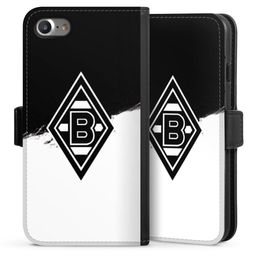 DeinDesign iPhone SE (2020) Handy Klapph&uuml;lle Handyh&uuml;lle aus Kunst Leder schwarz Flip Case Bmg Borussia M&ouml;nchengladbach Gladbach Sideflip mit Lasche