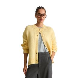 Marc O'Polo Damen Cardigan "aus kuscheligem Schurwolle-Alpaka-Mix"medium gelb melange, Gr. XXL, MARC O'POLO DENIM, unifarben, Obermaterial: 63% Schurwolle, 16%