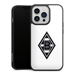 DeinDesign iPhone 13 Pro Handy Premium Silikon H&uuml;lle Handyh&uuml;lle schwarz Case Logo Borussia M&ouml;nchengladbach Gladbach Silikon Premium Case
