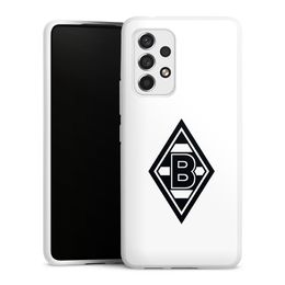 DeinDesign Galaxy A53 5G Handy Silikon H&uuml;lle Case wei&szlig; Handyh&uuml;lle Logo Borussia M&ouml;nchengladbach Gladbach Silikon Case