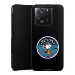 DeinDesign Xiaomi 13T Pro Handy Silikon H&uuml;lle Case schwarz Handyh&uuml;lle Peanuts Weltall Snoopy