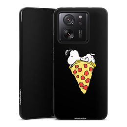 DeinDesign Xiaomi 13T Pro Handy Silikon H&uuml;lle Case schwarz Handyh&uuml;lle Peanuts Pizza Snoopy