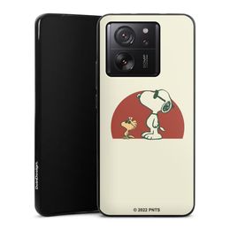 DeinDesign Xiaomi 13T Pro Handy Silikon H&uuml;lle Case schwarz Handyh&uuml;lle Snoopy Official Licensed Product Kindheit