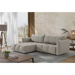 Ecksofa, B:260cm H:87cm T:187cmmokka, exxpo - SOFA FASHION, Wohnzimmer, Sofas, "Livonia, B/T: 260/187, modern & praktisch f&uuml;r kleine R&auml;ume", Mit