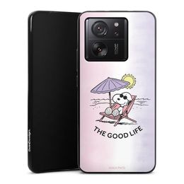 DeinDesign Xiaomi 13T Pro Handy Silikon H&uuml;lle Case schwarz Handyh&uuml;lle Snoopy Official Licensed Product Peanuts