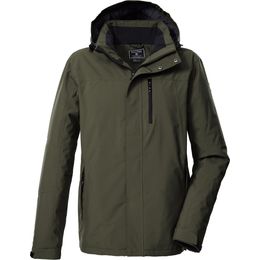 Killtec KOW 90 Herren Funktionsjacke mit abzippbarer Kapuze olive XL - Herrenjacken