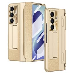 Wigento Handyh&uuml;lle + 9H Schutzglas f&uuml;r Samsung Galaxy Z Fold8 Ultra mit Scharnierschutz