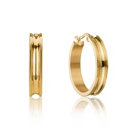 ISABELLA FORD Damen Ohrring-Set "FE008G", 26mm Durchmesser, Edelstahl, gold, Edelstahl, Ohrringe